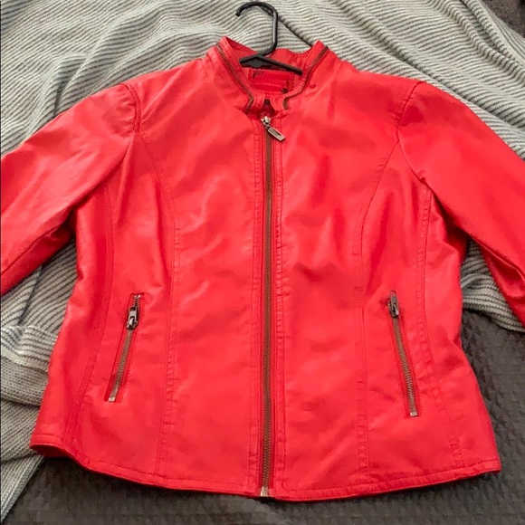 yest fashion | Jackets & Coats | Bright Red Moto Jacket | Poshmark